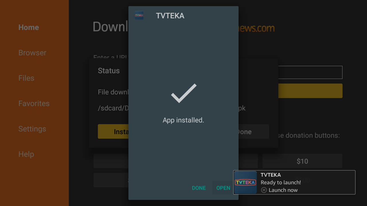 Установка приложения на Amazon Fire TV с новым интерфейсом — ТВтека